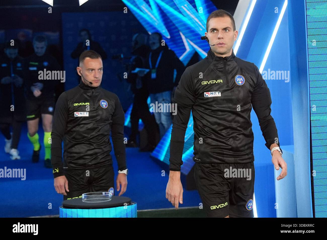 Referee Luca Zufferli warm up the EA Sports FC italian Supercup 2025 ...