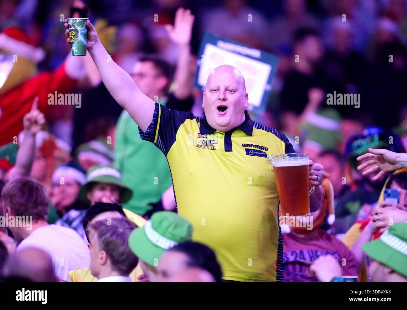 A fan in the crowd on day eight of the Paddy Power World Darts ...