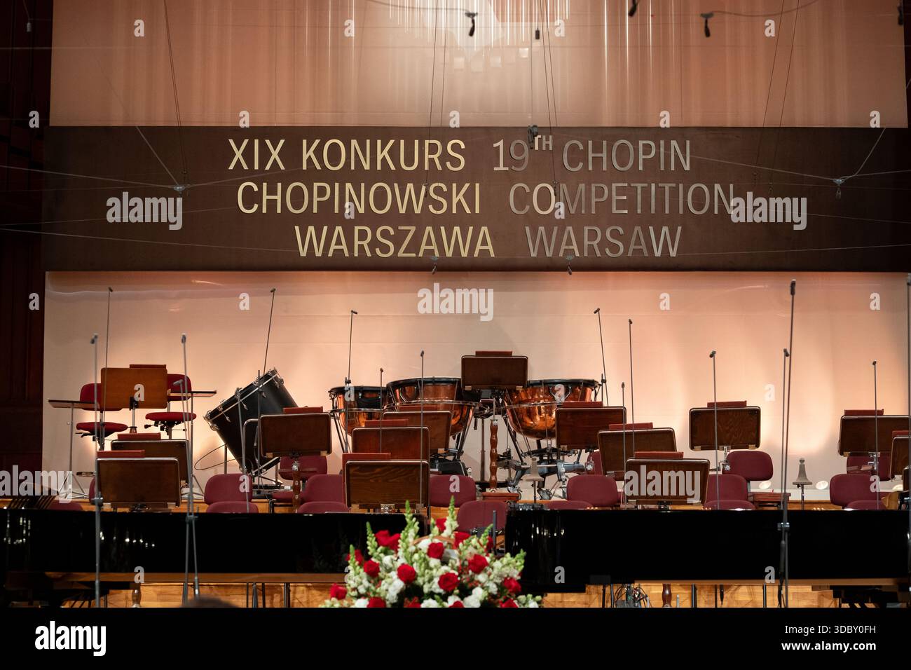 Stage of the 19th International Chopin Piano Competition in Warsaw ...