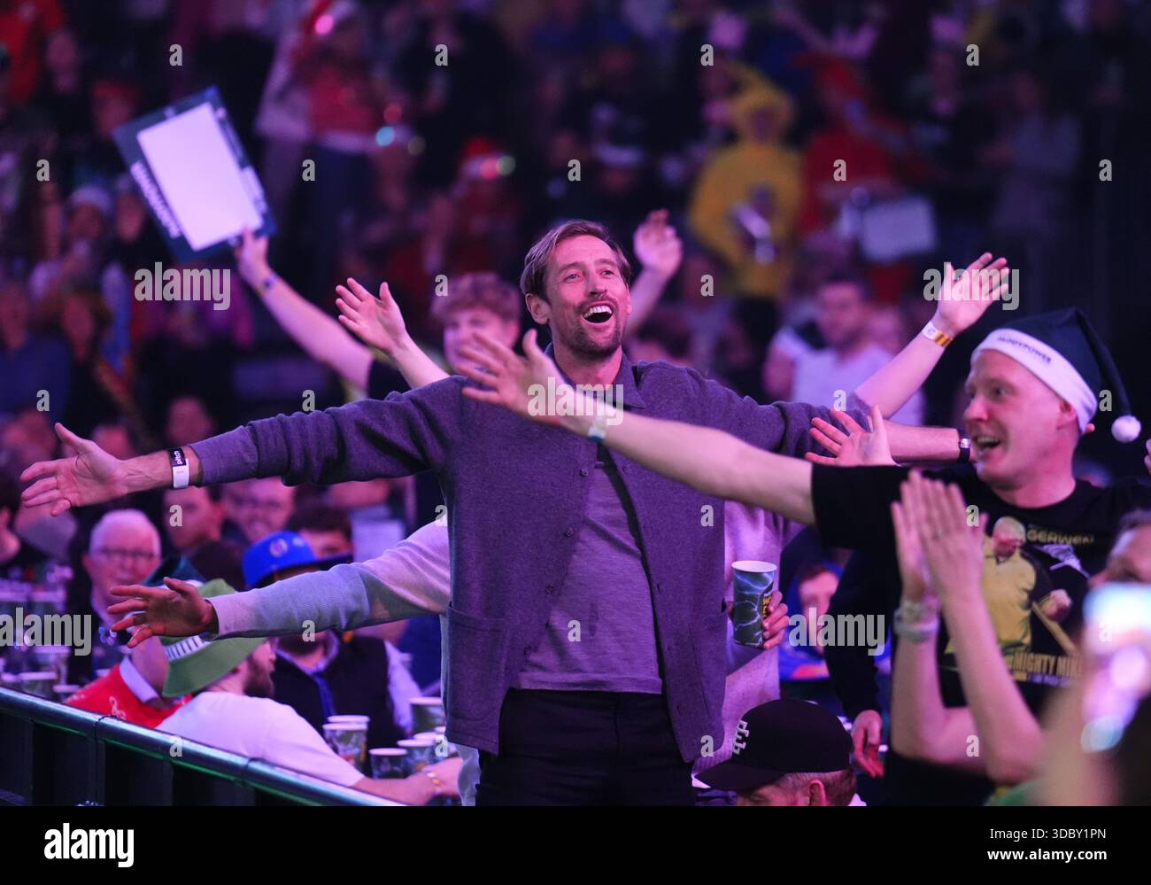 Peter Crouch in the crowd on day eight of the Paddy Power World Darts ...