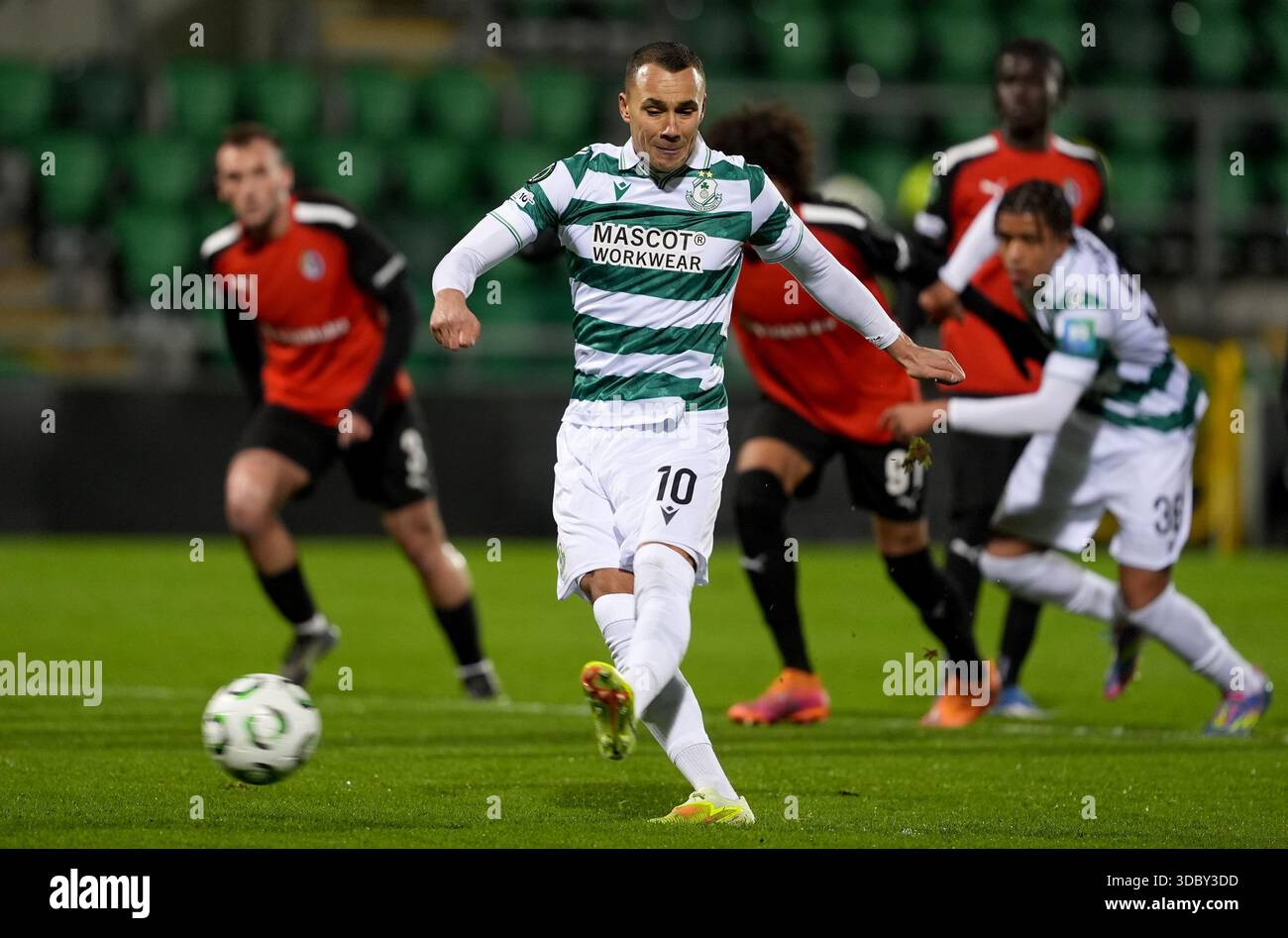 Shamrock Rovers' Graham Burke scores his sides first goal from the ...