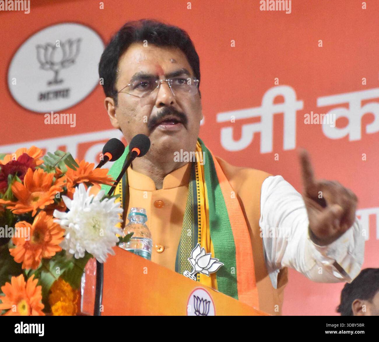 PATNA, INDIA - DECEMBER 18: Newly appointed Bihar BJP president Sanjay ...