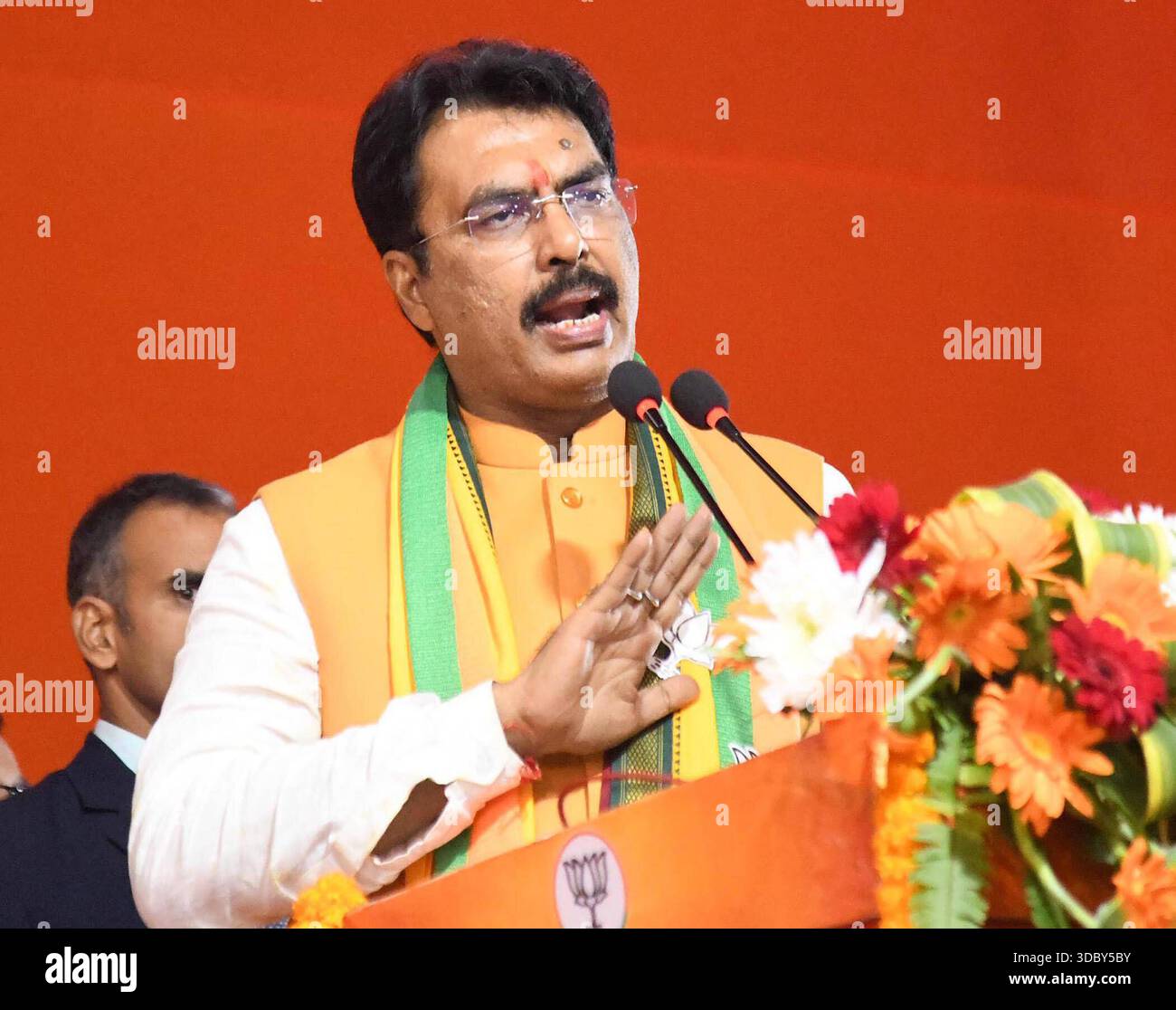 PATNA, INDIA - DECEMBER 18: Newly appointed Bihar BJP president Sanjay ...