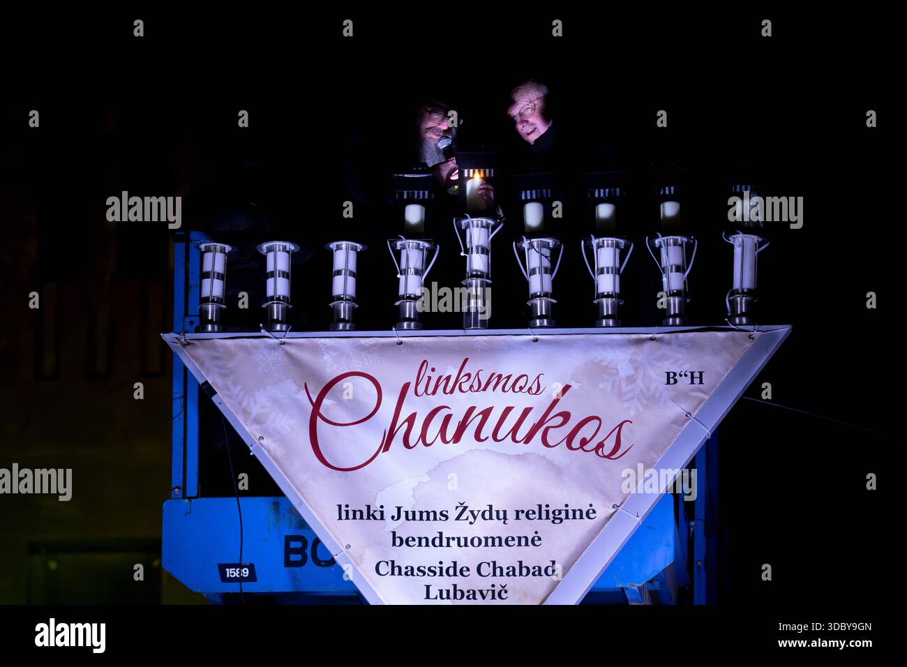 Rabbi Sholom Krinsky, left, and Lithuanian Parliament speaker Juozas ...