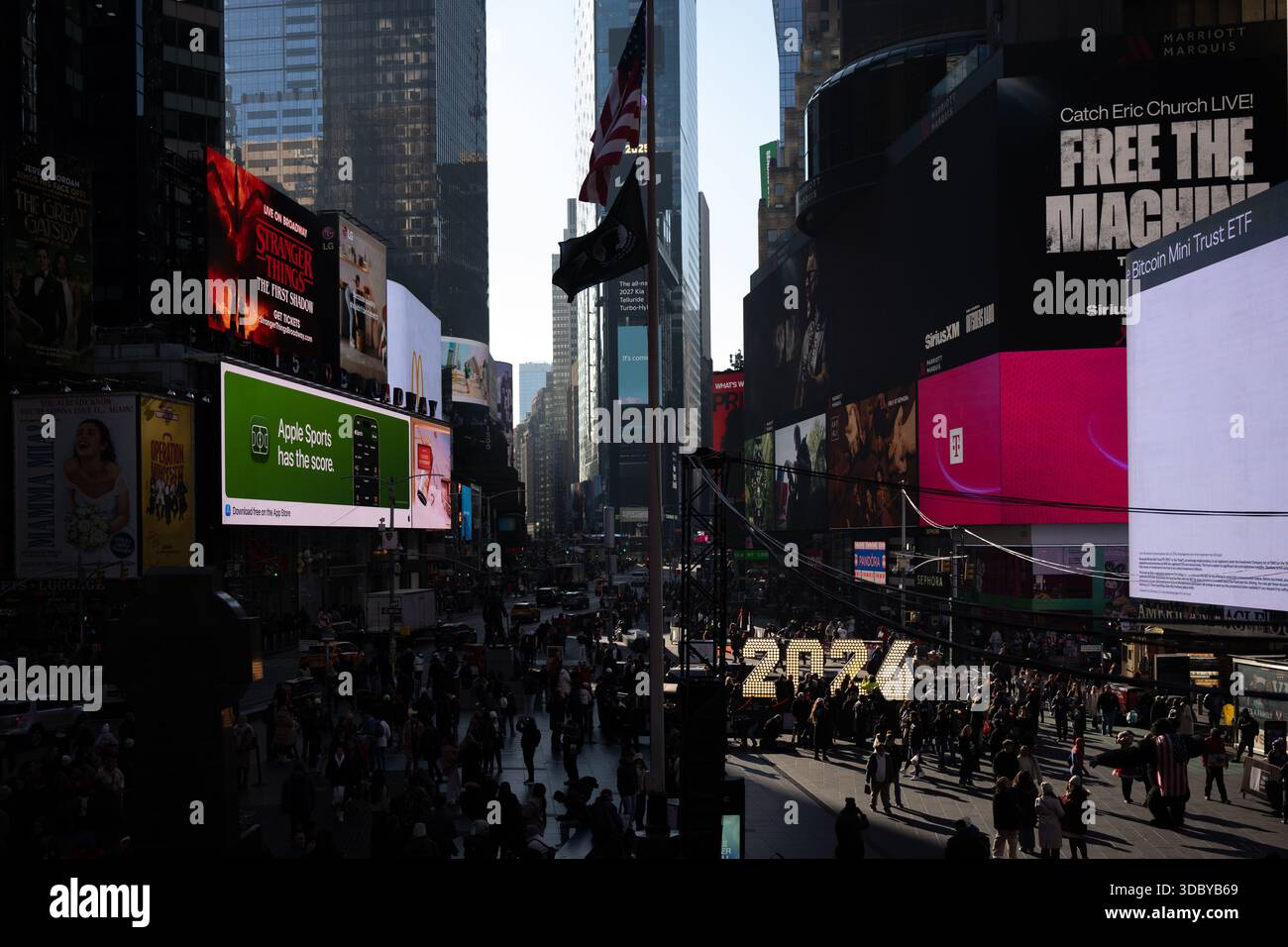 The Times Square New Year's Eve numerals for "2026" on display in Times ...
