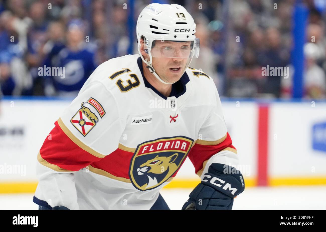 Florida Panthers center Sam Reinhart (13) against the Tampa Bay ...