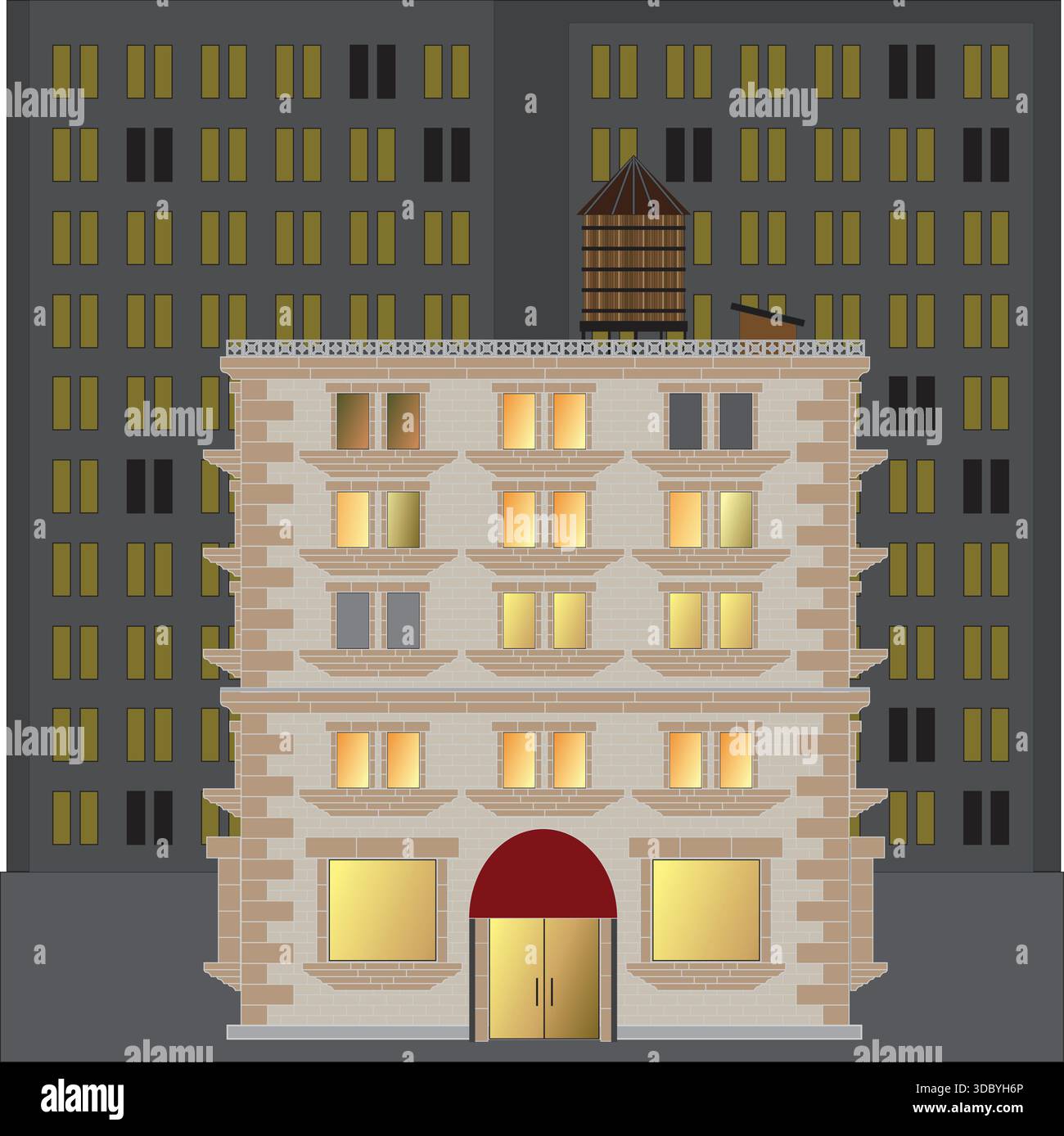 Historic brick water tower Stock Vector Images - Alamy