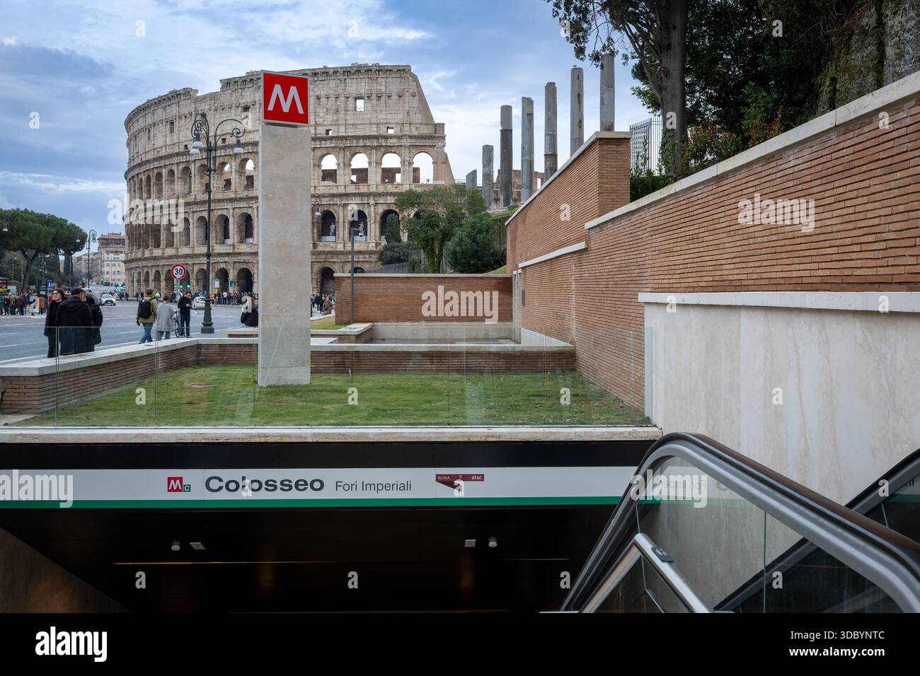 New Metro C station, Colosseo - Fori Imperiali in Rome, Italy. Rome ...