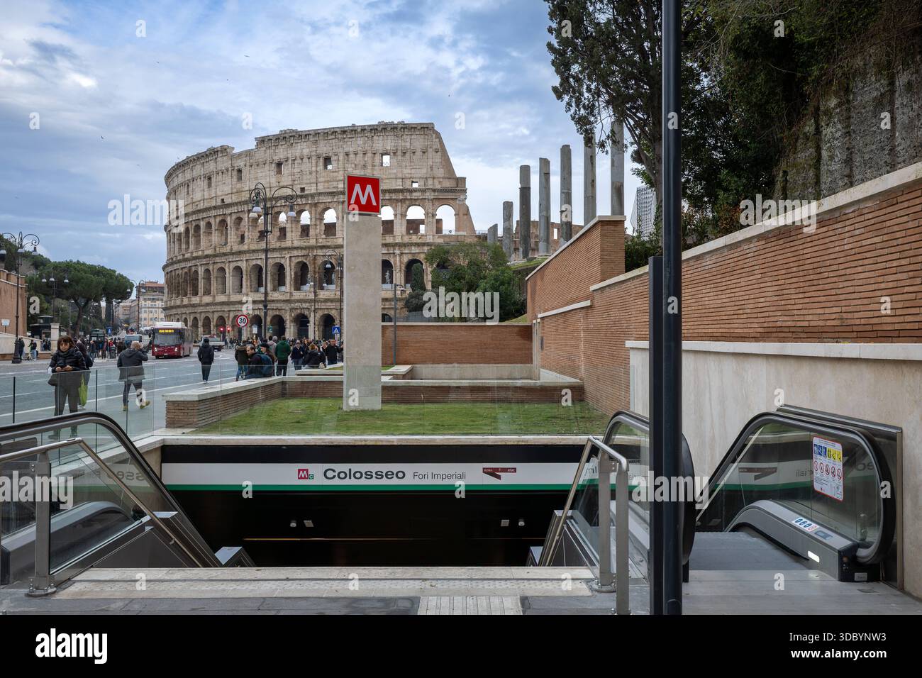 New Metro C station, Colosseo - Fori Imperiali in Rome, Italy. Rome ...