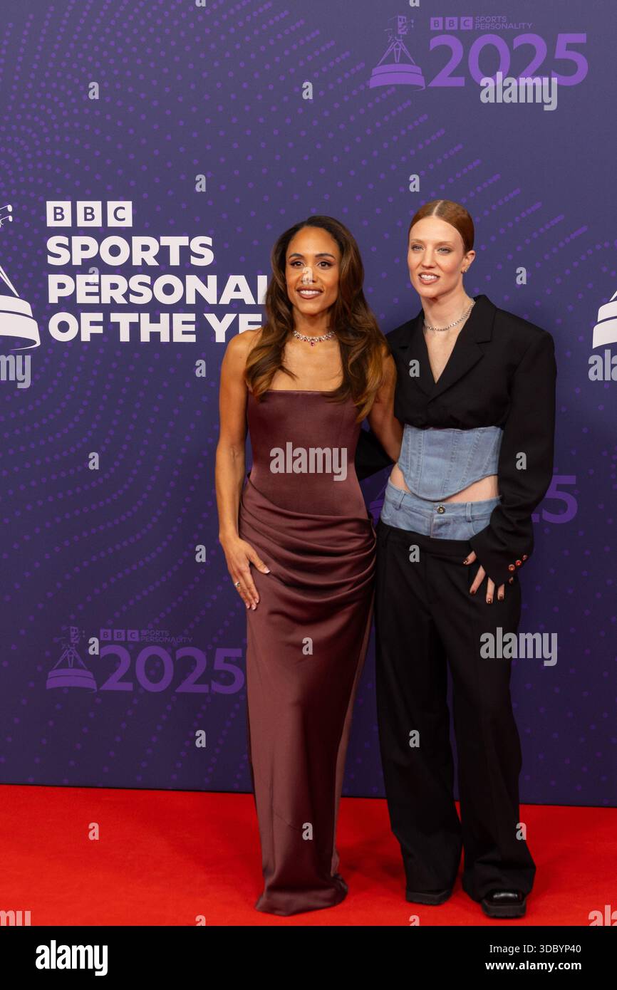 Presenter Alex Scott with Jess Glynn at BBC Sports Personality of the ...