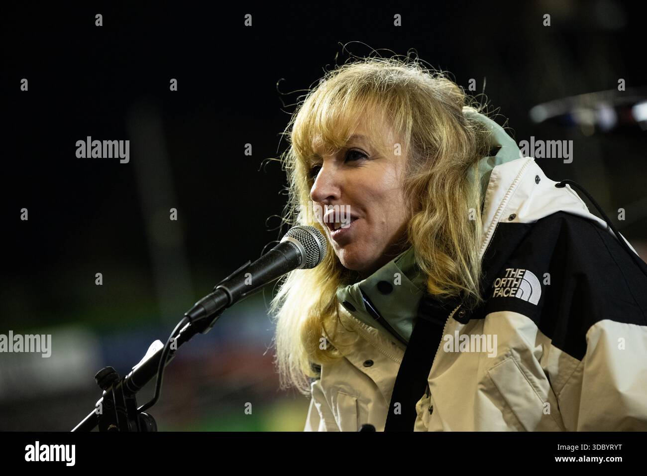 Dublin, Ireland – 18th December 2025 – Caoimhe Butterly speaks at a ...