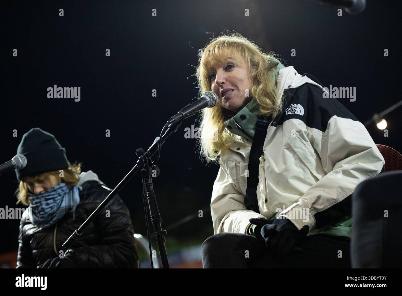 Dublin, Ireland – 18th December 2025 – Caoimhe Butterly speaks at a ...