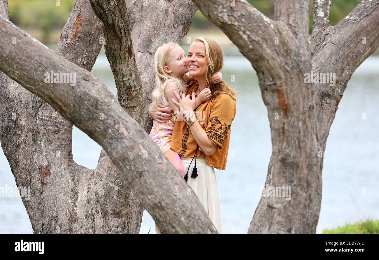 Jade King pictured with her daughter Juniper King-Willis in Evans Head ...