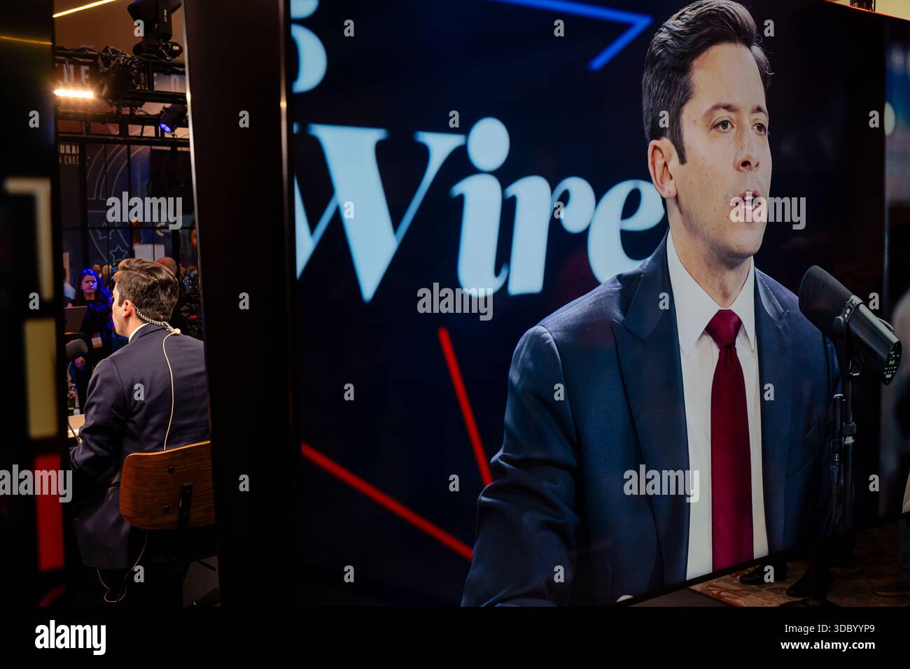 Michael Knowles hosts a Daily Wire session during Turning Point USA's ...