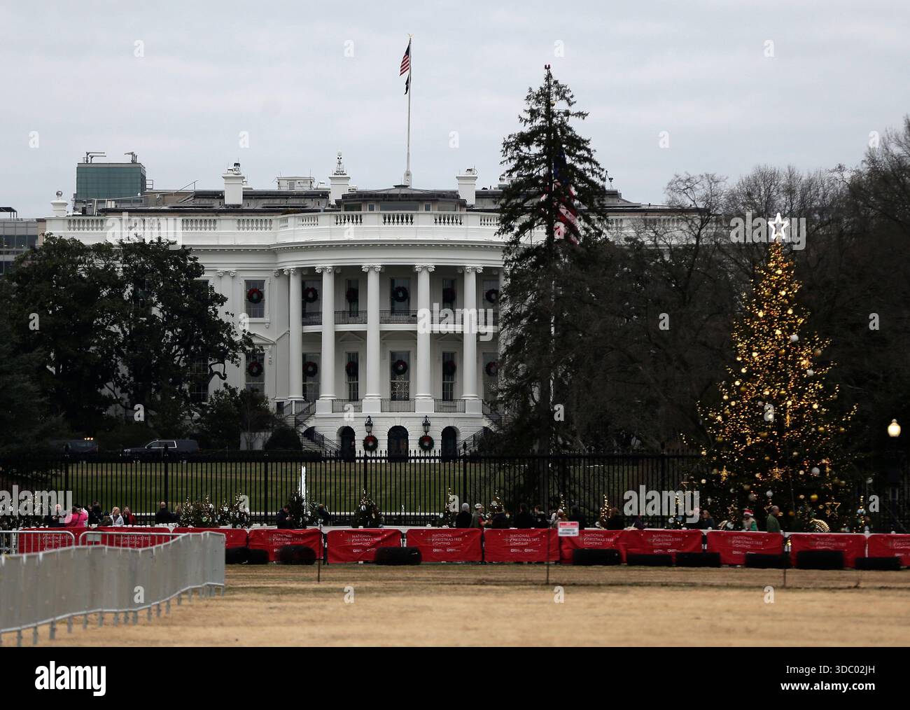 The National Christmas Tree is lit on the Ellipse in front of the White ...