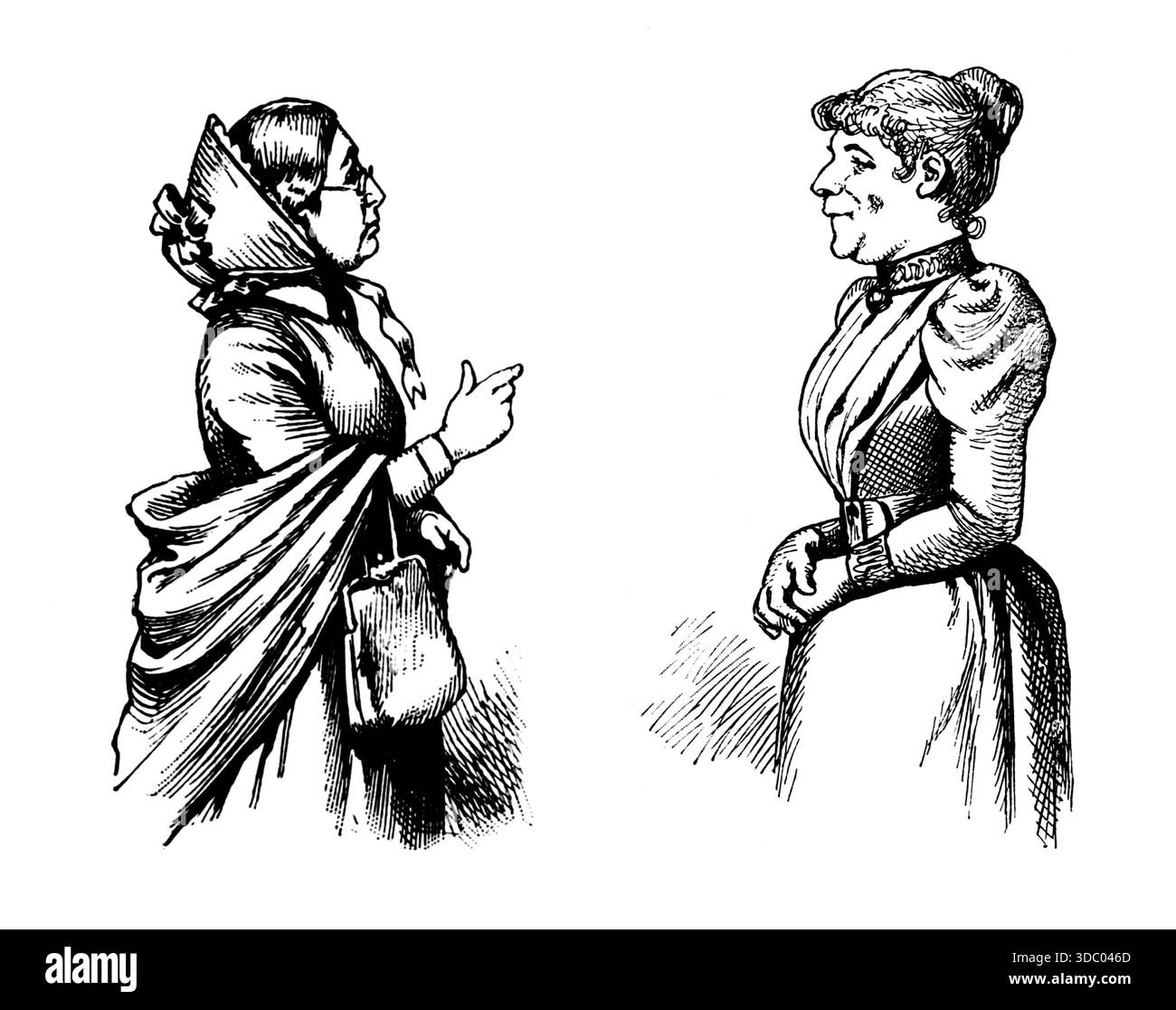 Two different images, older ladies, they could be talking to each other ...