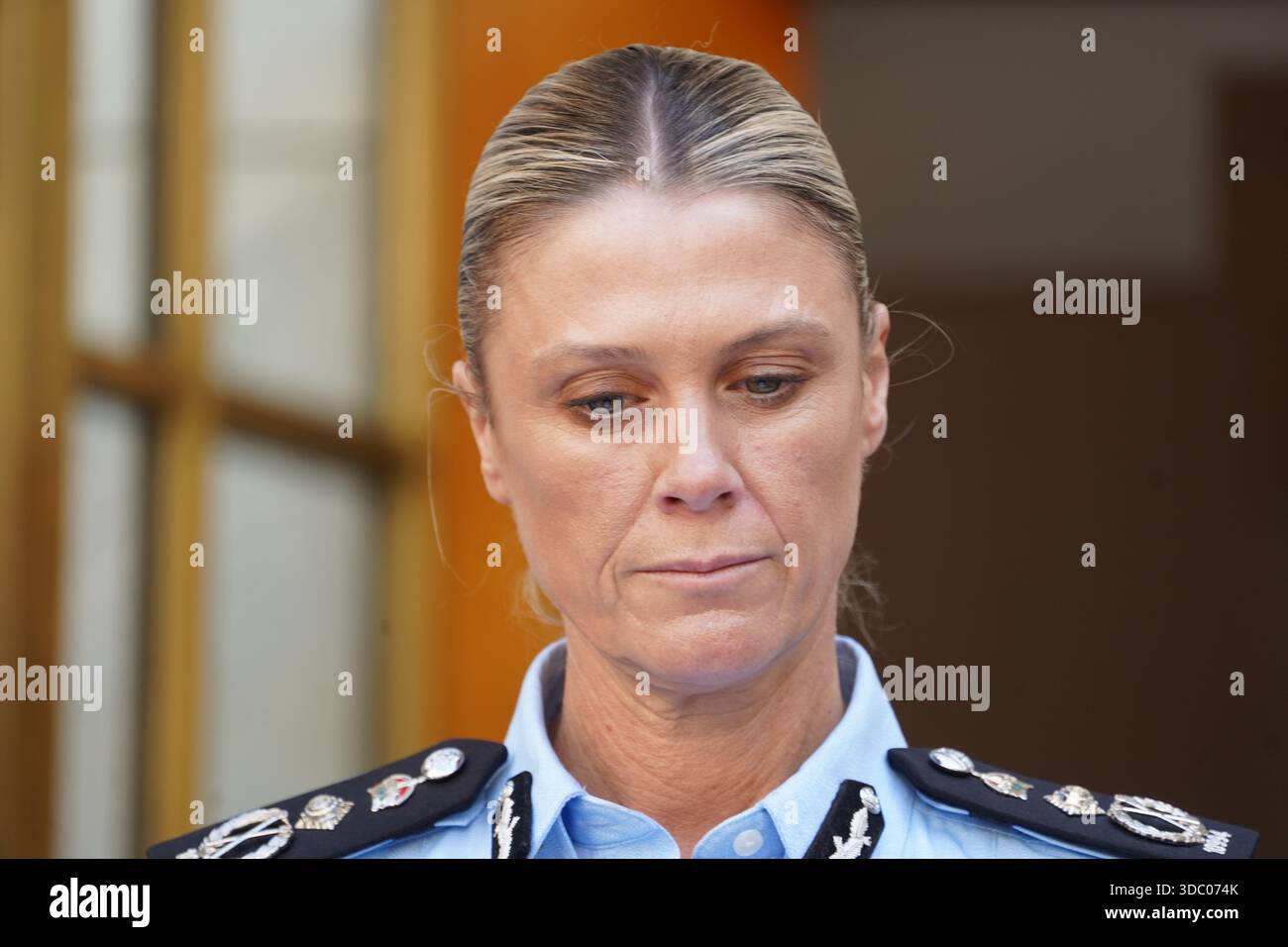 Australian Federal Police Commissioner Krissy Barrett during a press ...