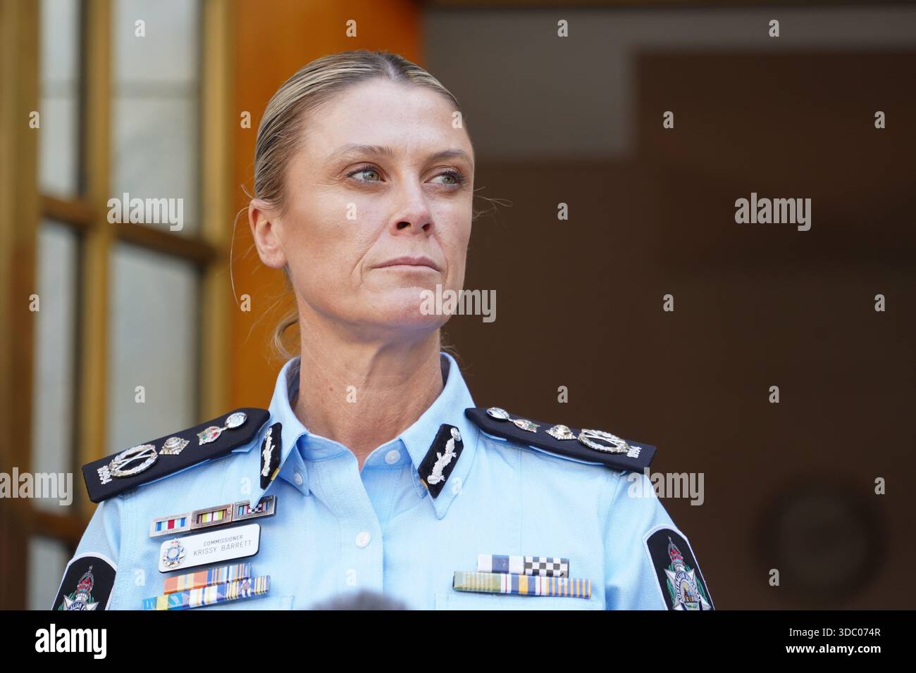 Australian Federal Police Commissioner Krissy Barrett during a press ...