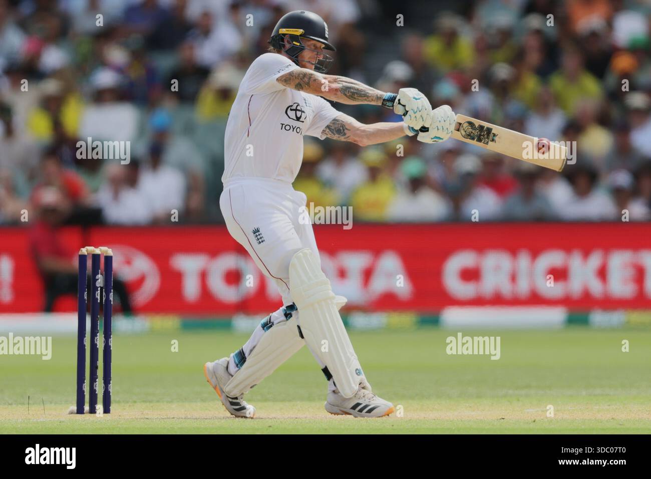 England's Ben Stokes bats during play on day three of the third Ashes ...