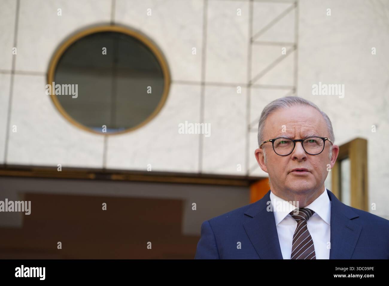 Prime Minister Anthony Albanese speaks to media during a press ...