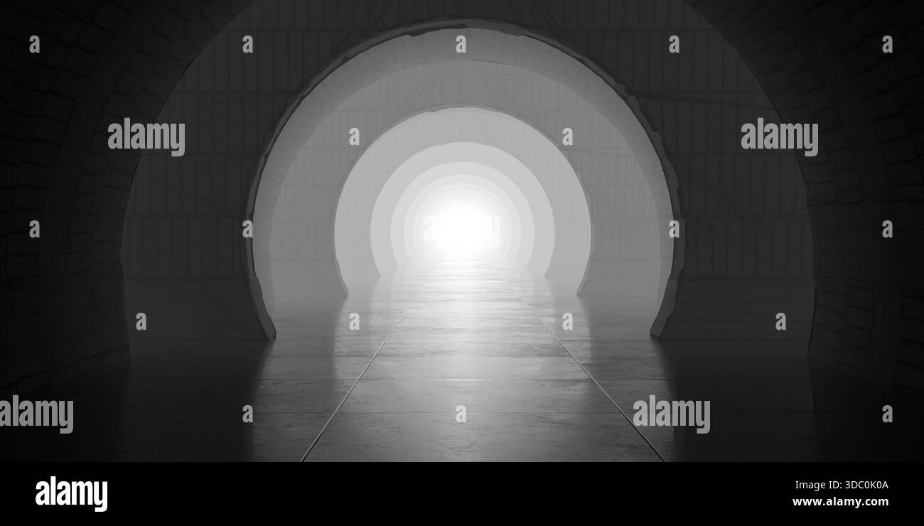 Tunnel of light and shadows Stock Photo - Alamy