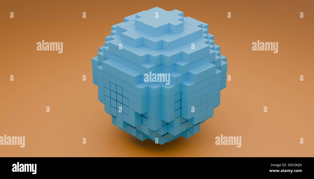 Modern blue 3d geometric pattern hi-res stock photography and images ...