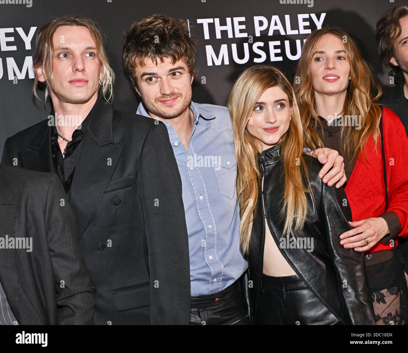 Jamie Campbell Bower, left, Joe Keery, Natalia Dyer and Maya Hawke ...