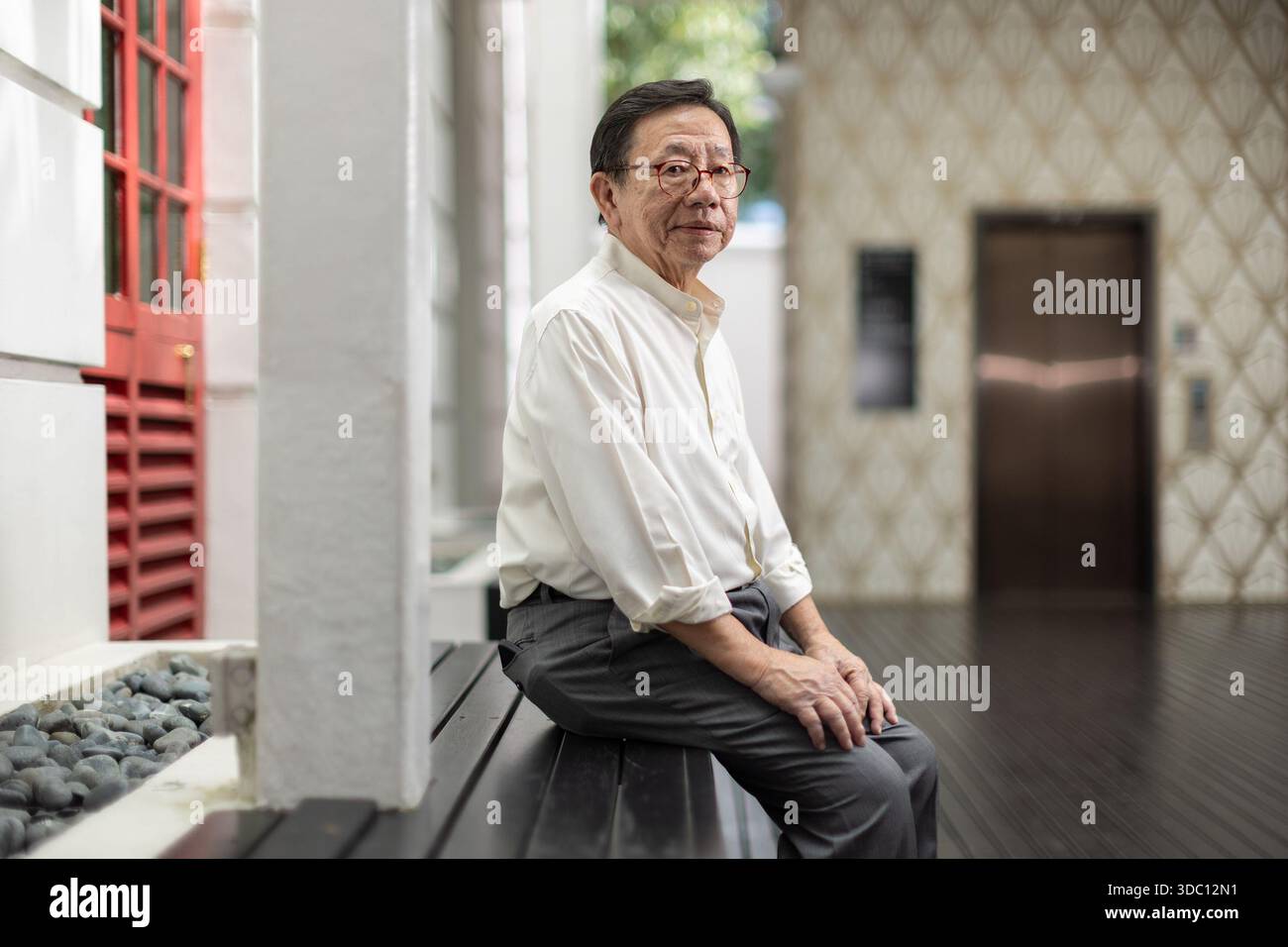 Ink painter, Nai Swee Leng, 79, 6 November 2025. He is one of two ...
