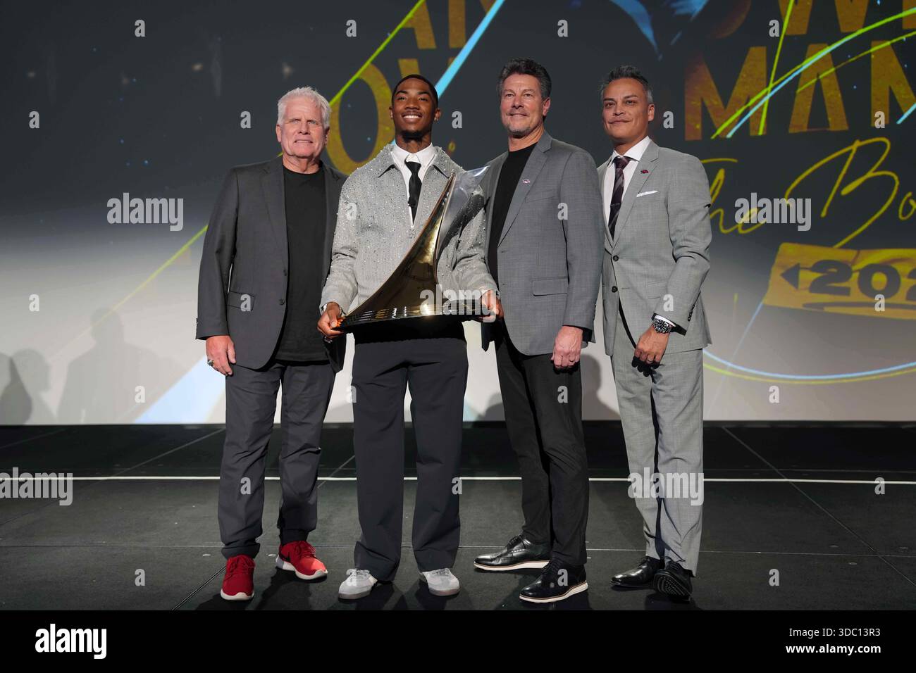 Jordan Anthony of Arkansas (second from left) poses with Arkansas ...