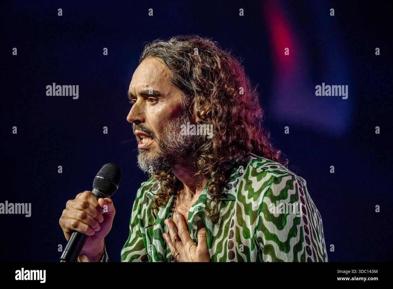 Russell Brand appears and gives a speech at Turning Point USA and ...
