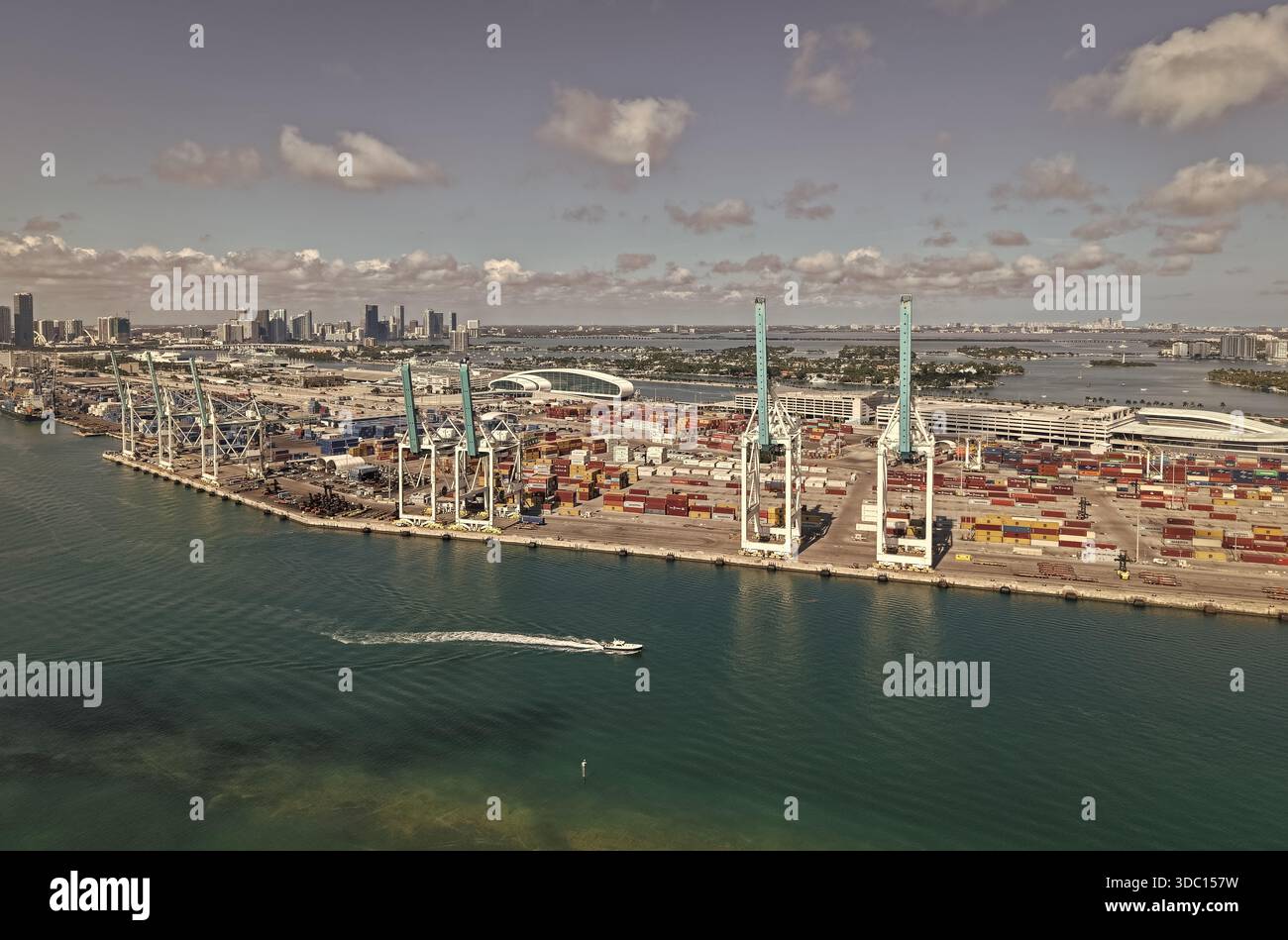 Miami, Florida - February 04, 2025: Port of Miami. Cargo shipping ...