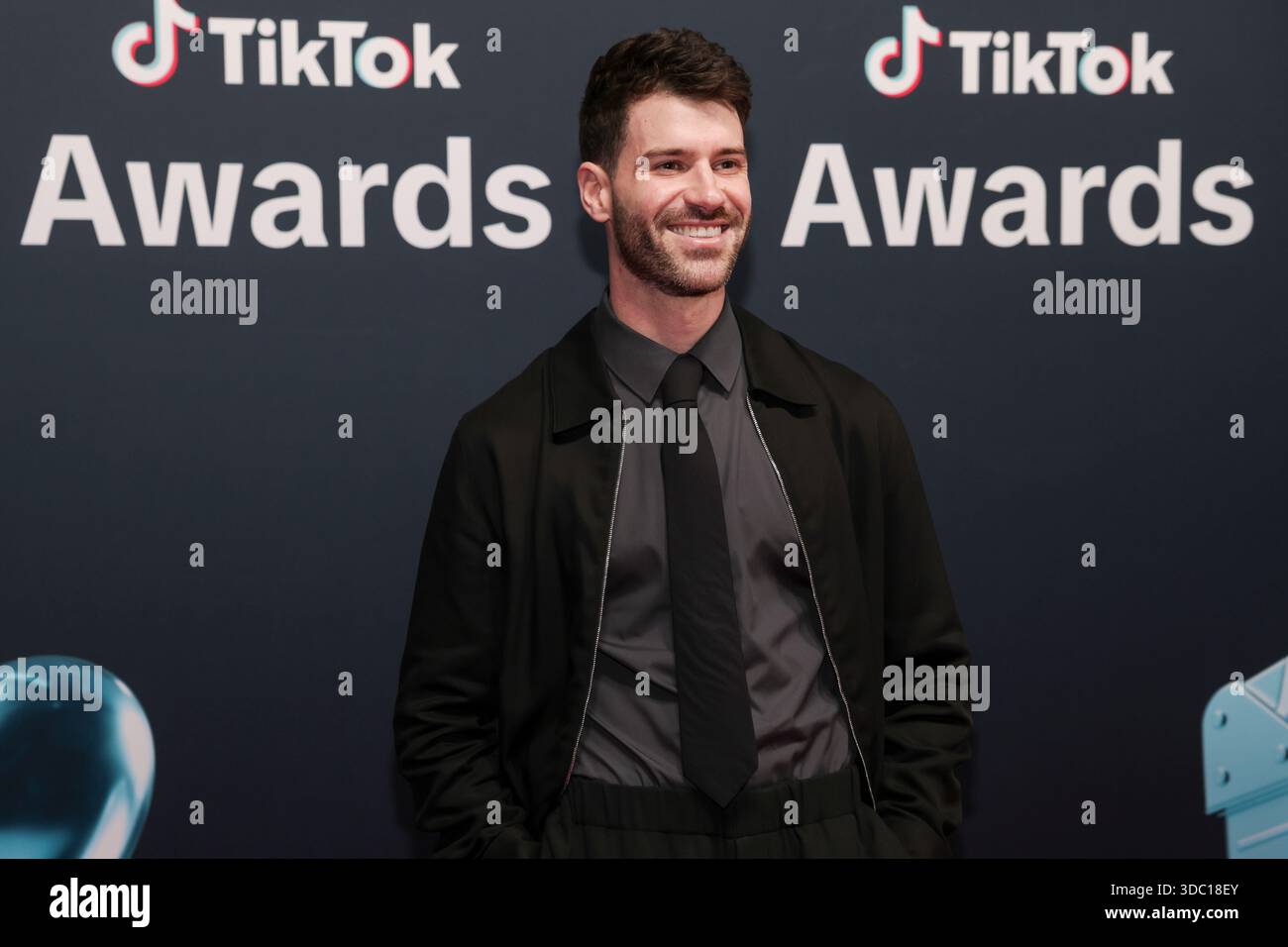 Jonathan Tilkin arrives at the TikTok Awards on Thursday, Dec. 18, 2025 ...