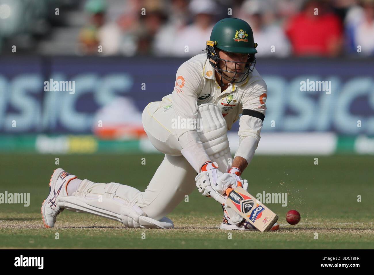 Australia's Alex Carey bats during play on day three of the third Ashes ...