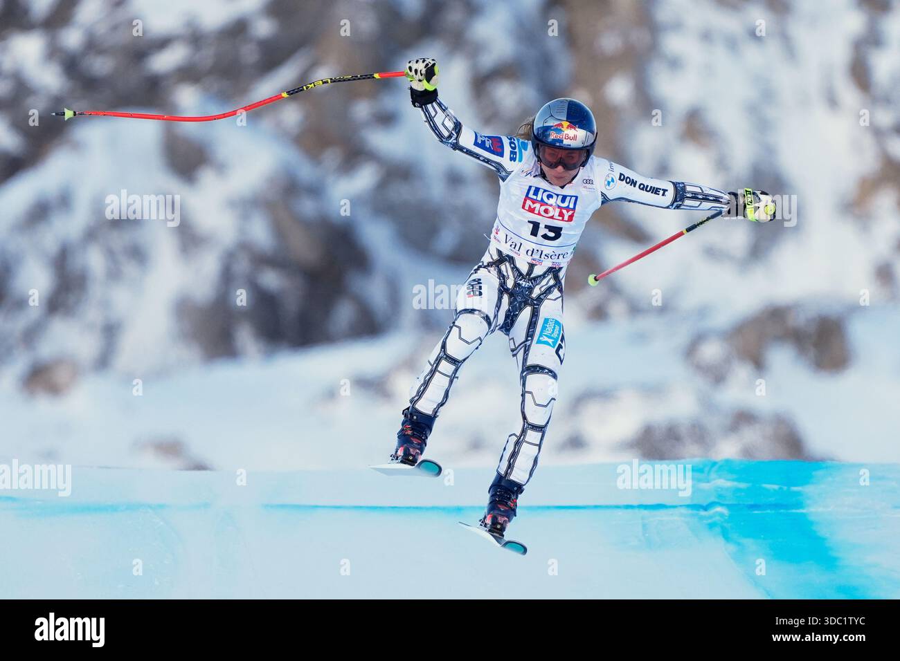 Czech Republic's Ester Ledecka speeds down the course during an alpine ...