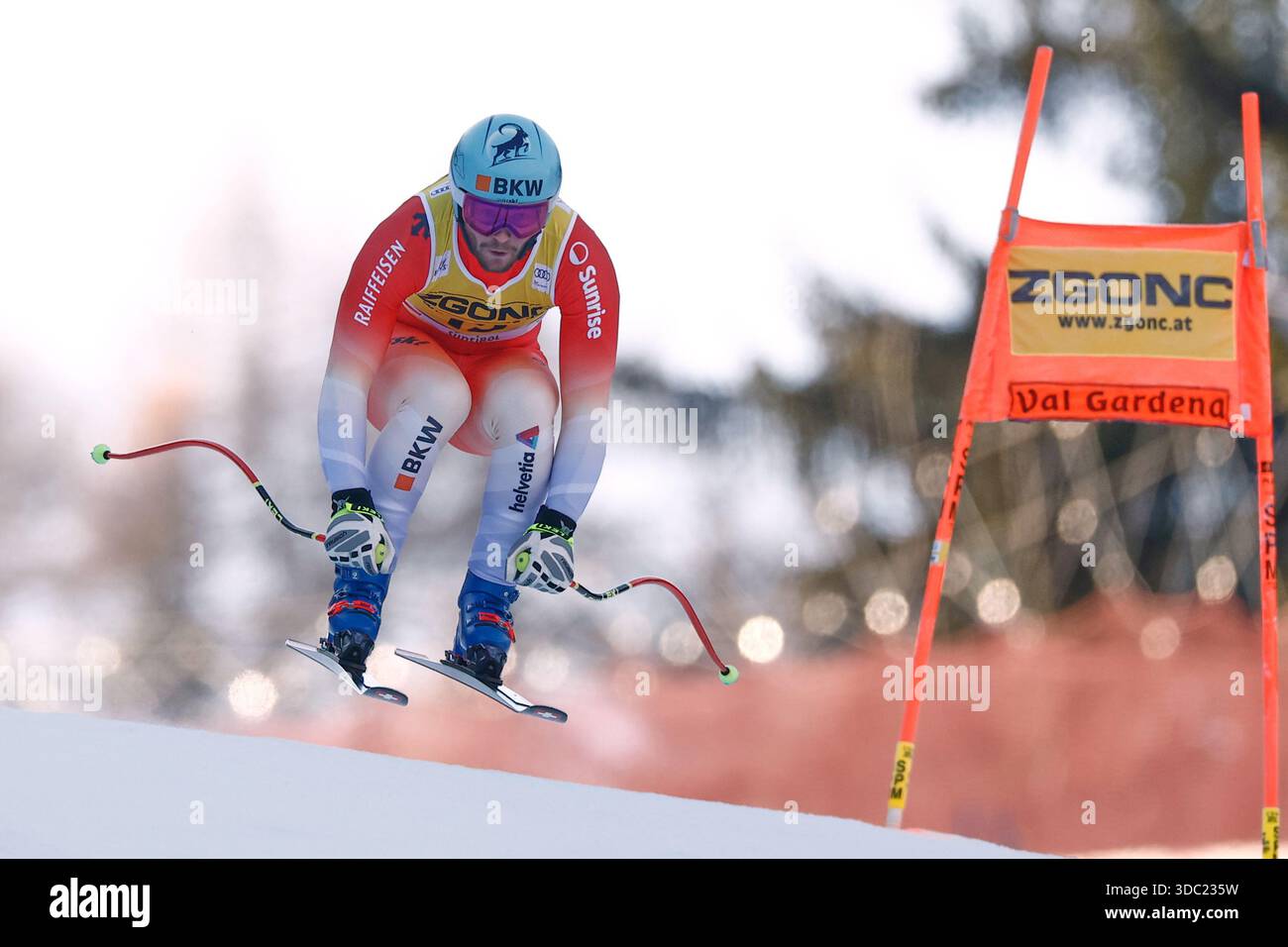 Switzerland's Alexis Monney speeds down the course during an alpine ski ...
