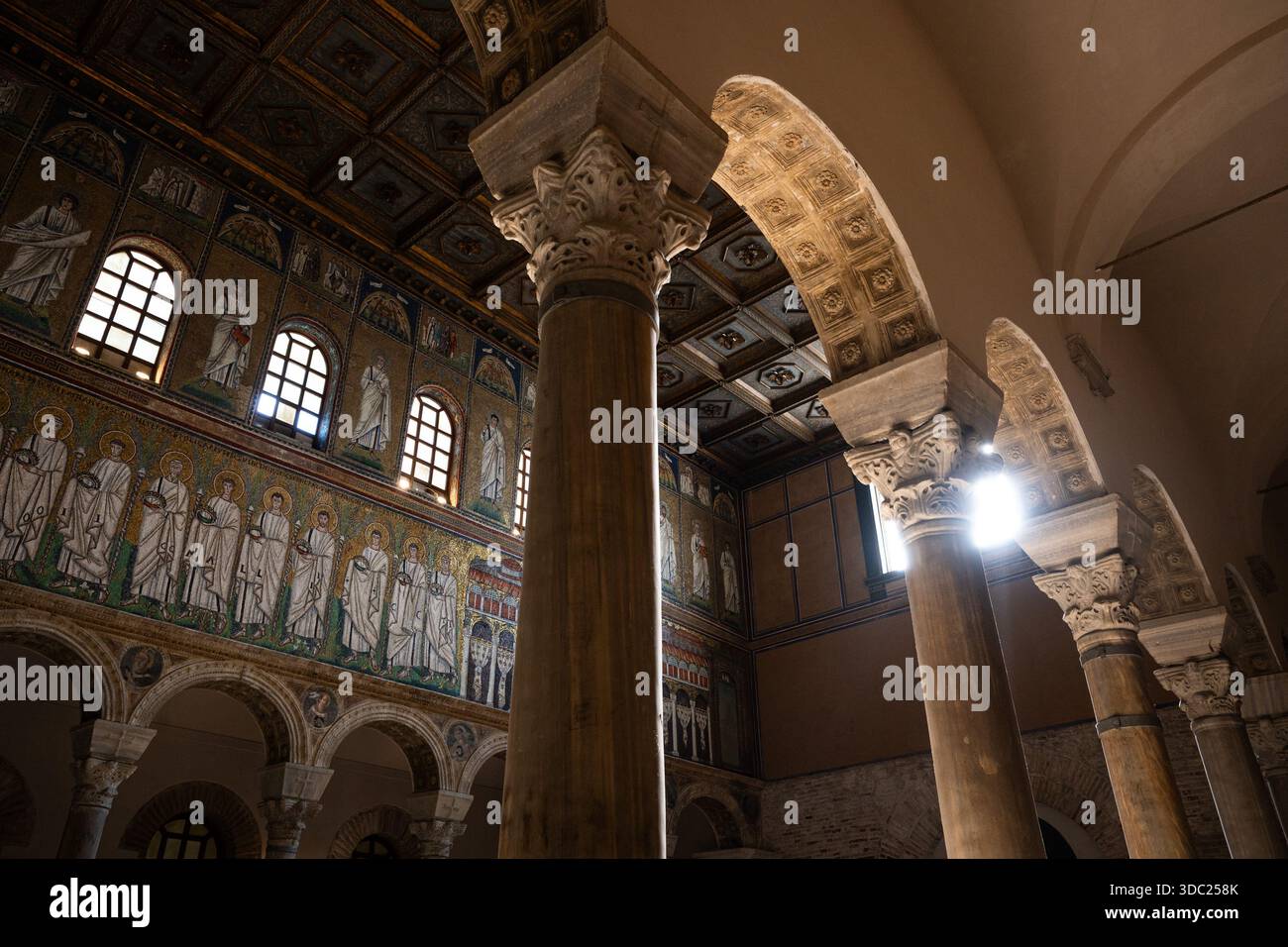 RAVENNA, ITALY: Architecture and details of the mosaics of the Basilica ...