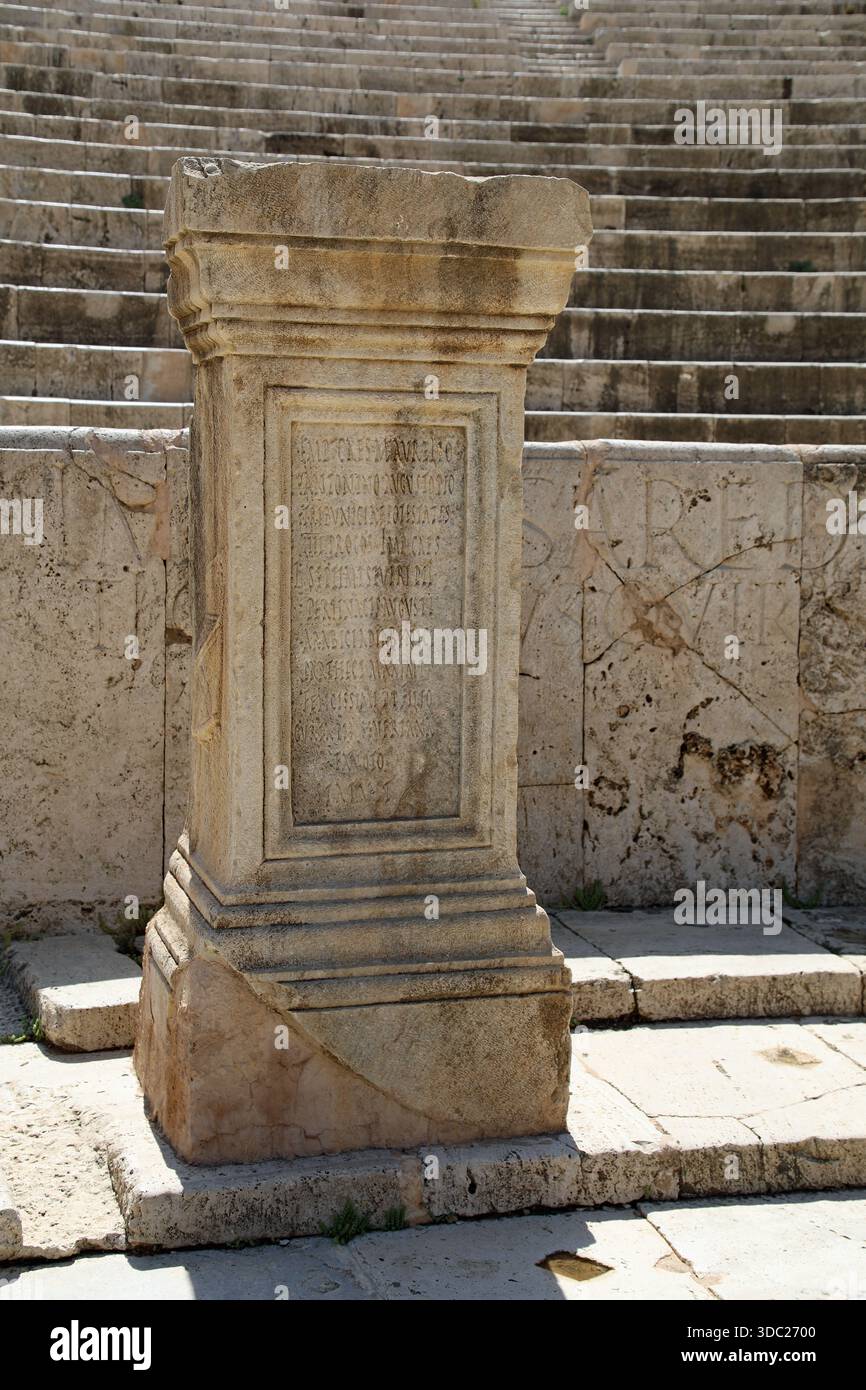 Lepcis magna inscription hi-res stock photography and images - Alamy