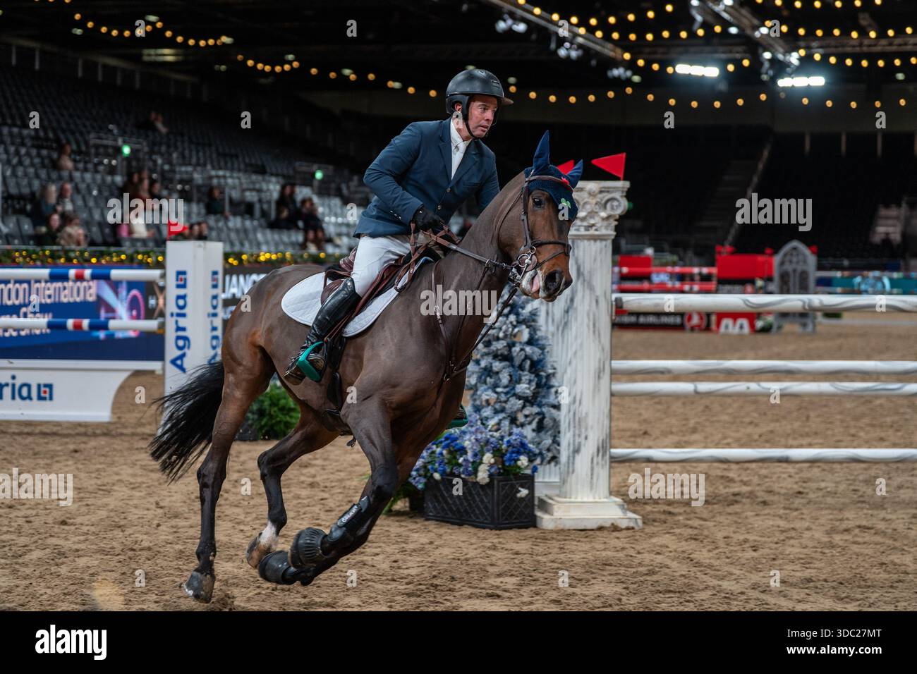 Irish equestrian, Cian O’Connor riding a horse at the London ...