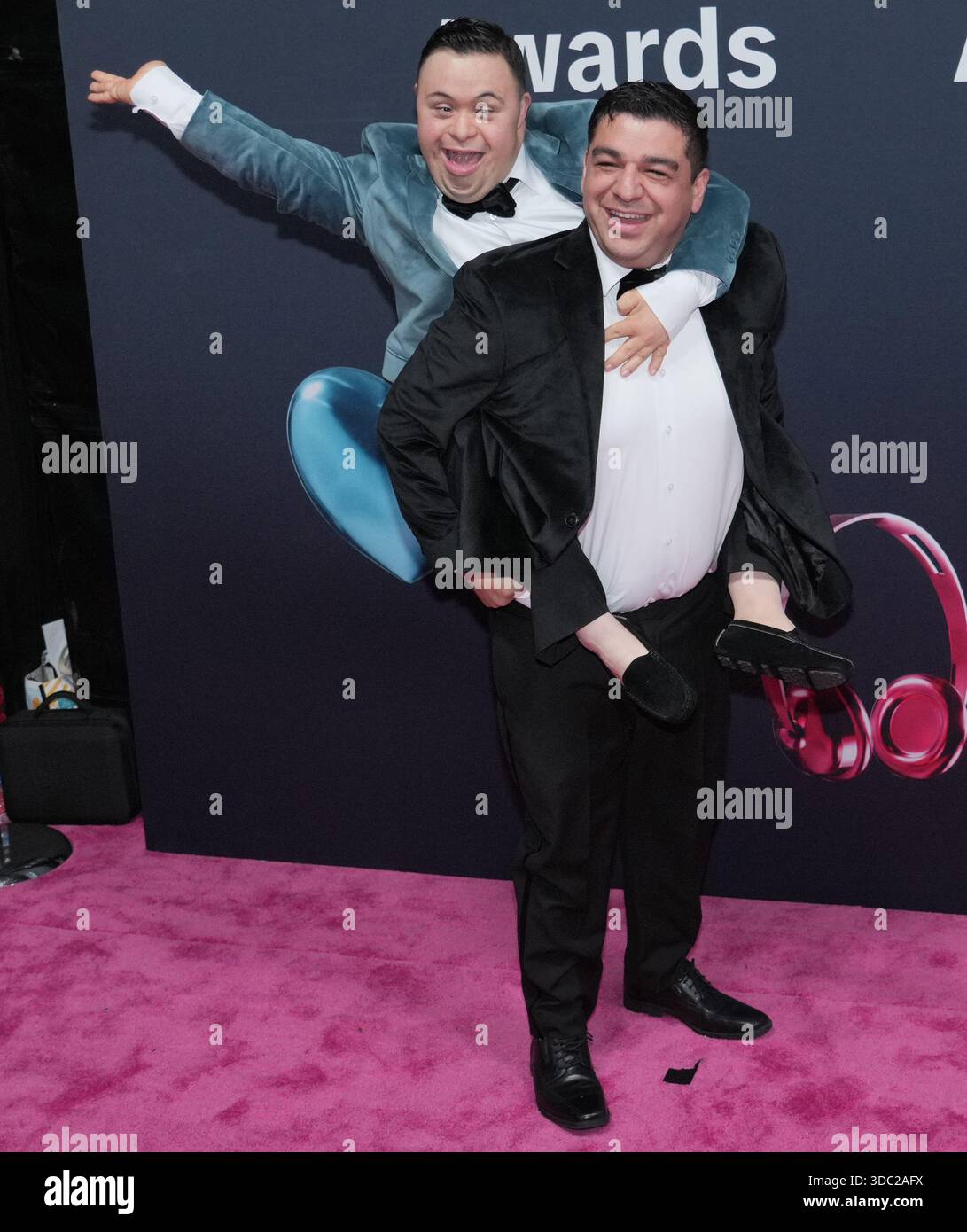 (L-R) Zach Valentine and Pat Valentine arrives at the TikTok Awards ...