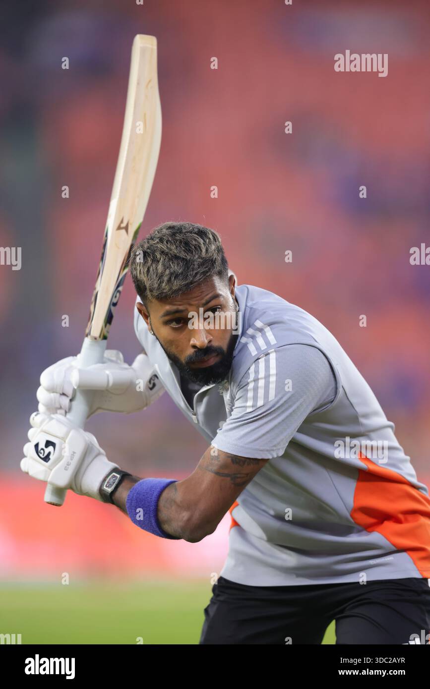 Hardik Pandya of India during the IDFC First Bank South Africa Tour Of ...
