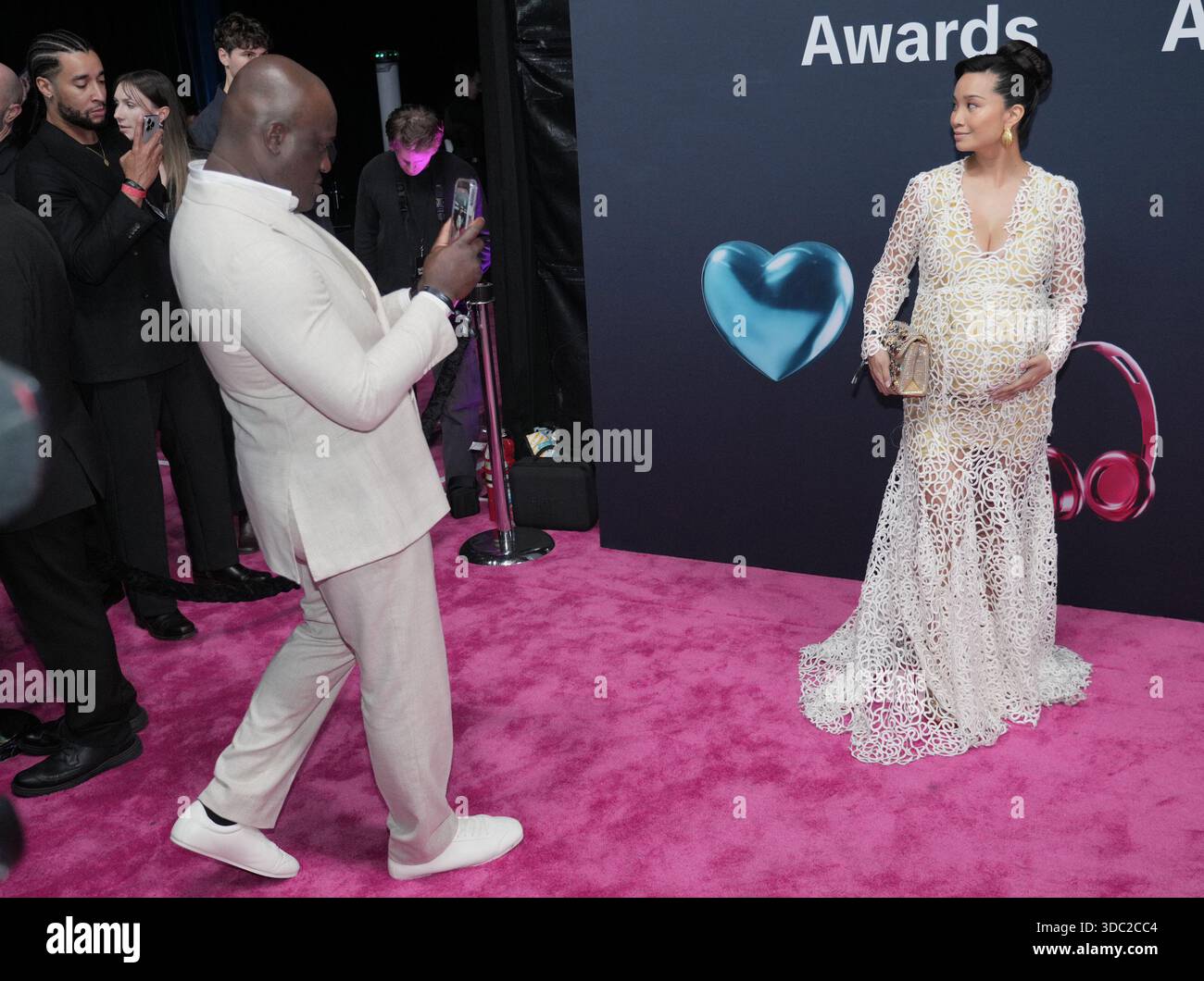 (L-R) Emeka Diwa and Nika Diwa arrives at the TikTok Awards 2025 held ...