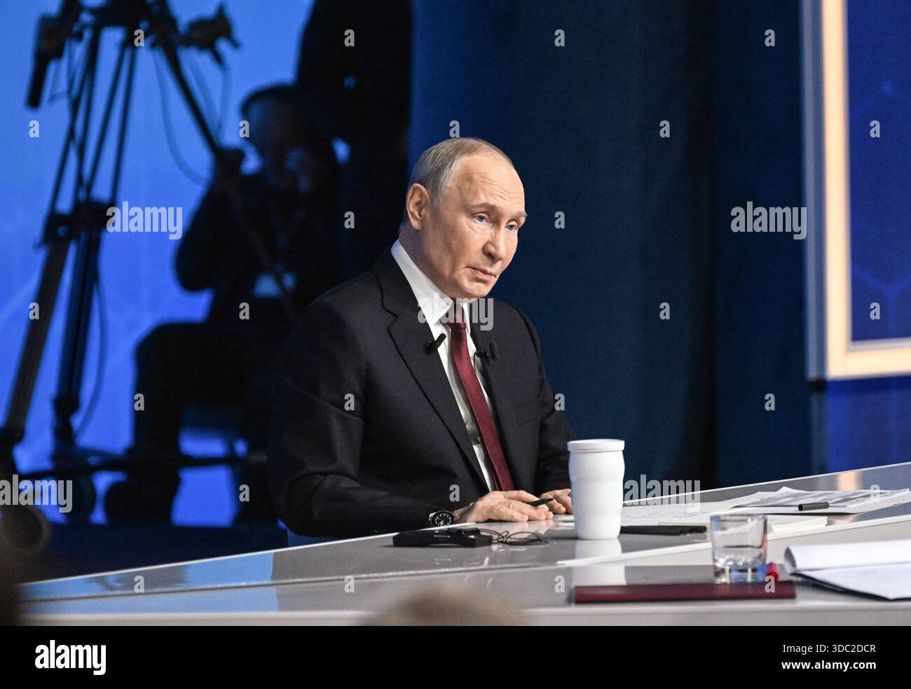 Russian President Vladimir Putin during the program. Credit: Dmitry ...