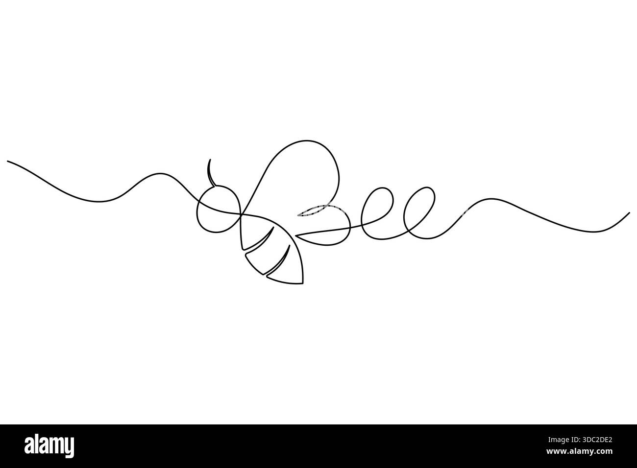 Bee flying path vector Stock Vector Images - Alamy