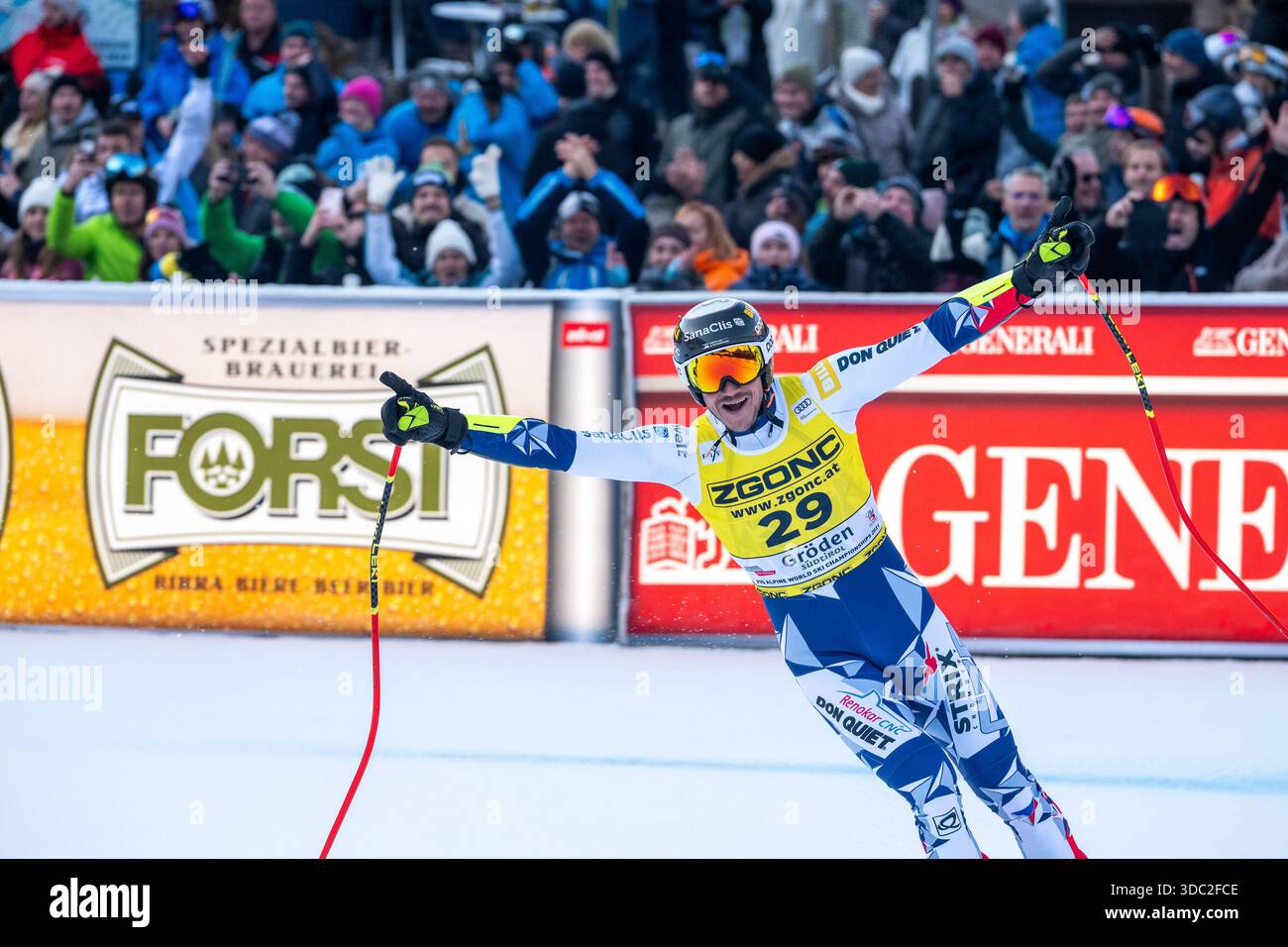 Jan Zabystran (CZE) celebrating the result during 2026 Audi FIS Ski ...