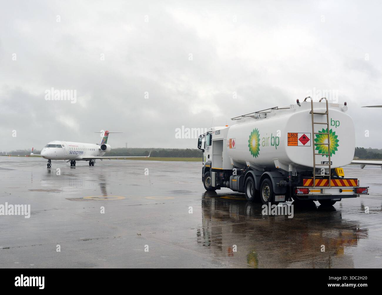 East London South Africa SAA express Bombardier aircraft on the tarmac ...
