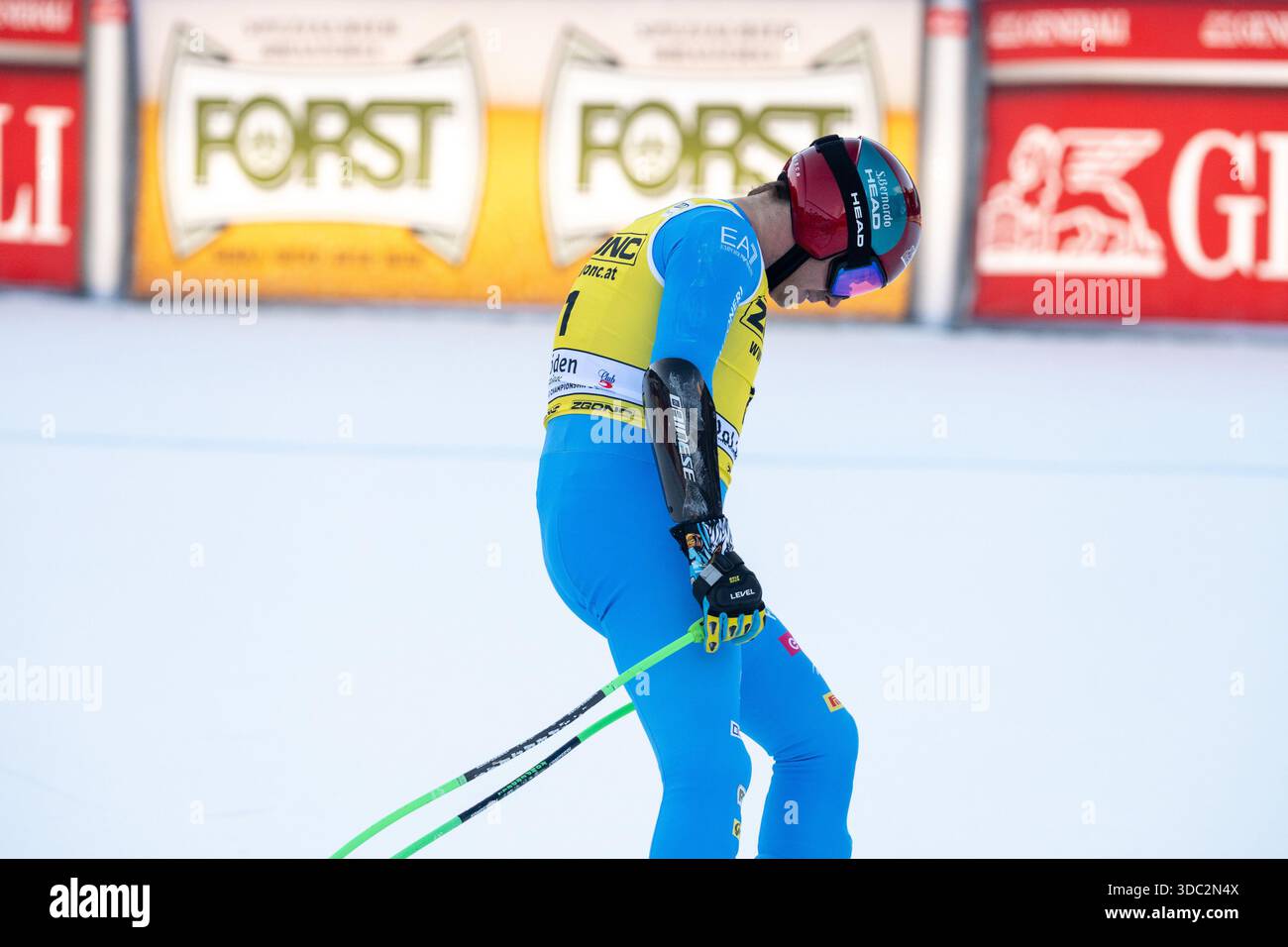 Guglielmo Bosca (ITA) sad for his result during 2026 Audi FIS Ski World ...