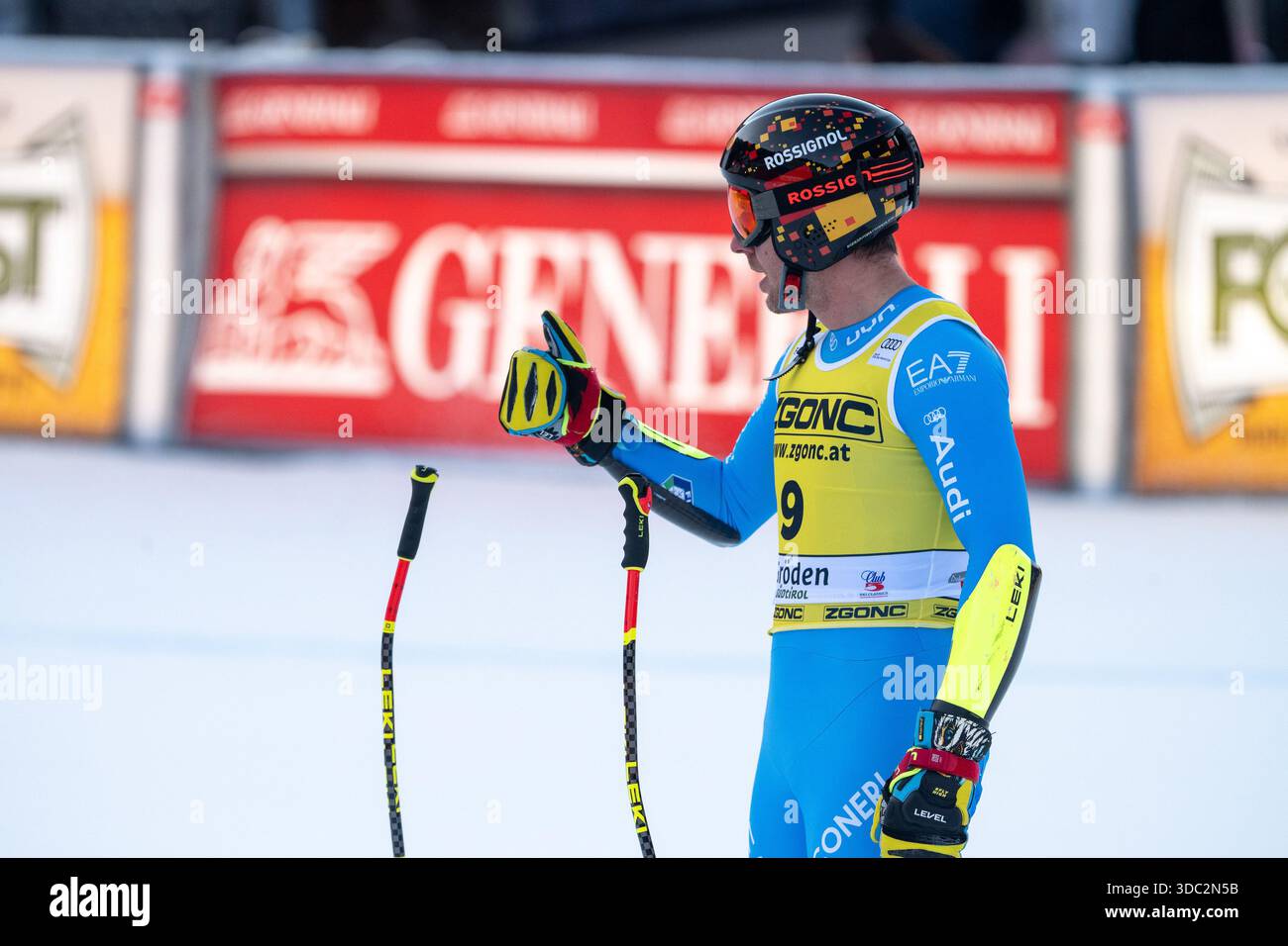 Mattia Casse (ITA) happy for the result during 2026 Audi FIS Ski World ...