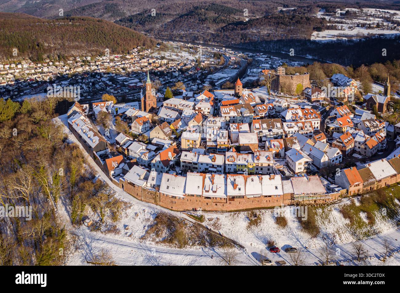 Aerial dilsberg castle in germany hi-res stock photography and images ...