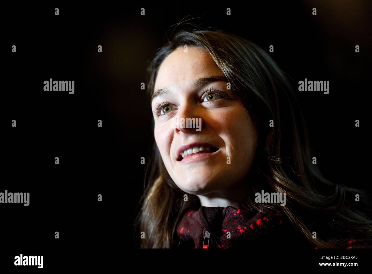 Canadian speed skater Kim Boutin is photographed during the unveiling ...