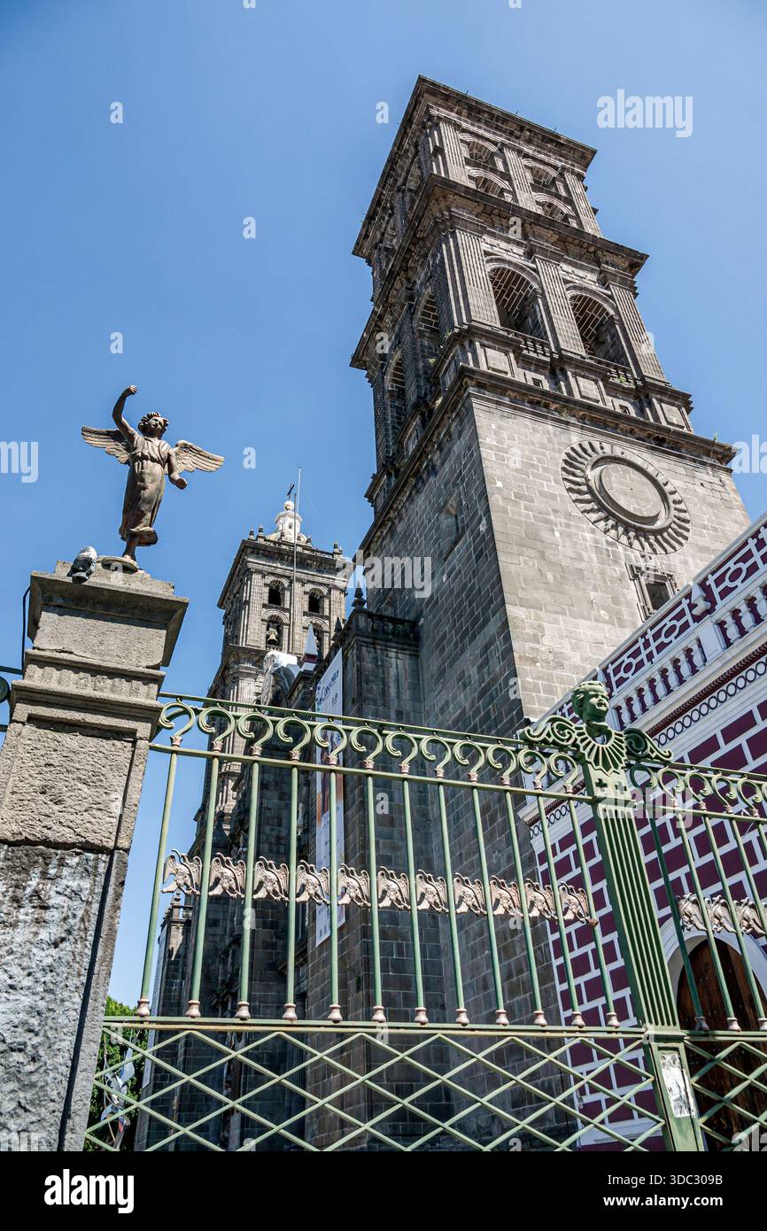 Puebla cathedral bell towers catedral basilica de puebla cathedral hi ...
